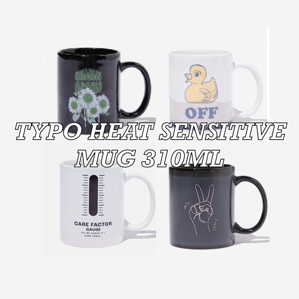 TYPO Cup / Heat Sensitive Mugs 100% Stoneware 310ml | Shopee Philippines