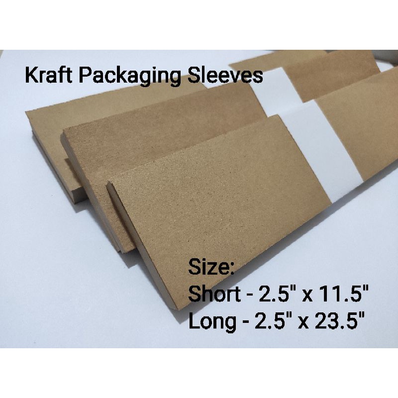 Kraft Packaging Sleeves (Long:2.5 x 23.5 inches and Short:2.5 x 11.5 ...