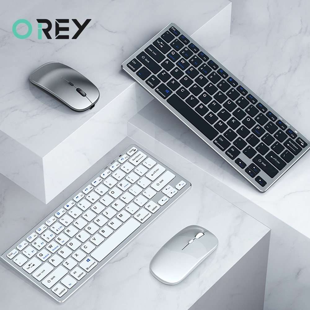 2.4G Bluetooth-compatible Wireless Keyboard Mouse Combo Slient Gaming ...