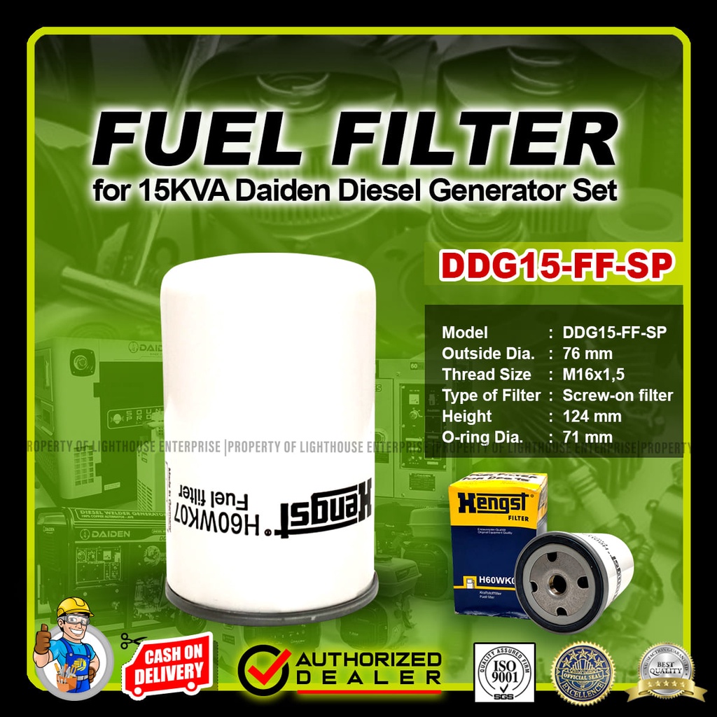 Fuel Filter for 15KVA DAIDEN Water-cooled Diesel Generator Set (DDG15 ...