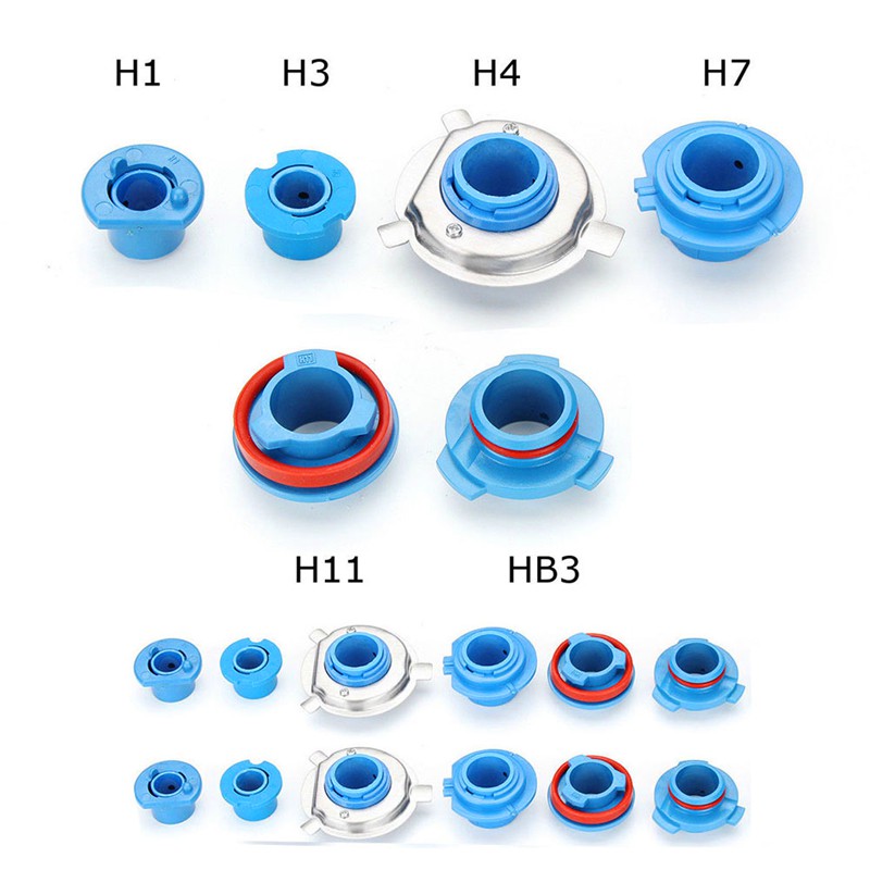 2Pcs LED Headlight Bulb Base Adapter Socket Retainer H1/H3/H4/H7/H11 ...