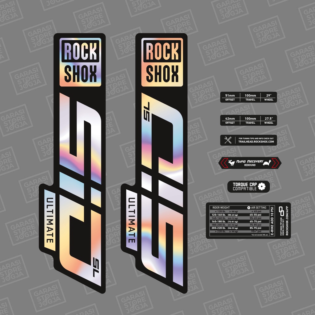 Sid Hologram Fork Rockshox Sticker Decal | Shopee Philippines