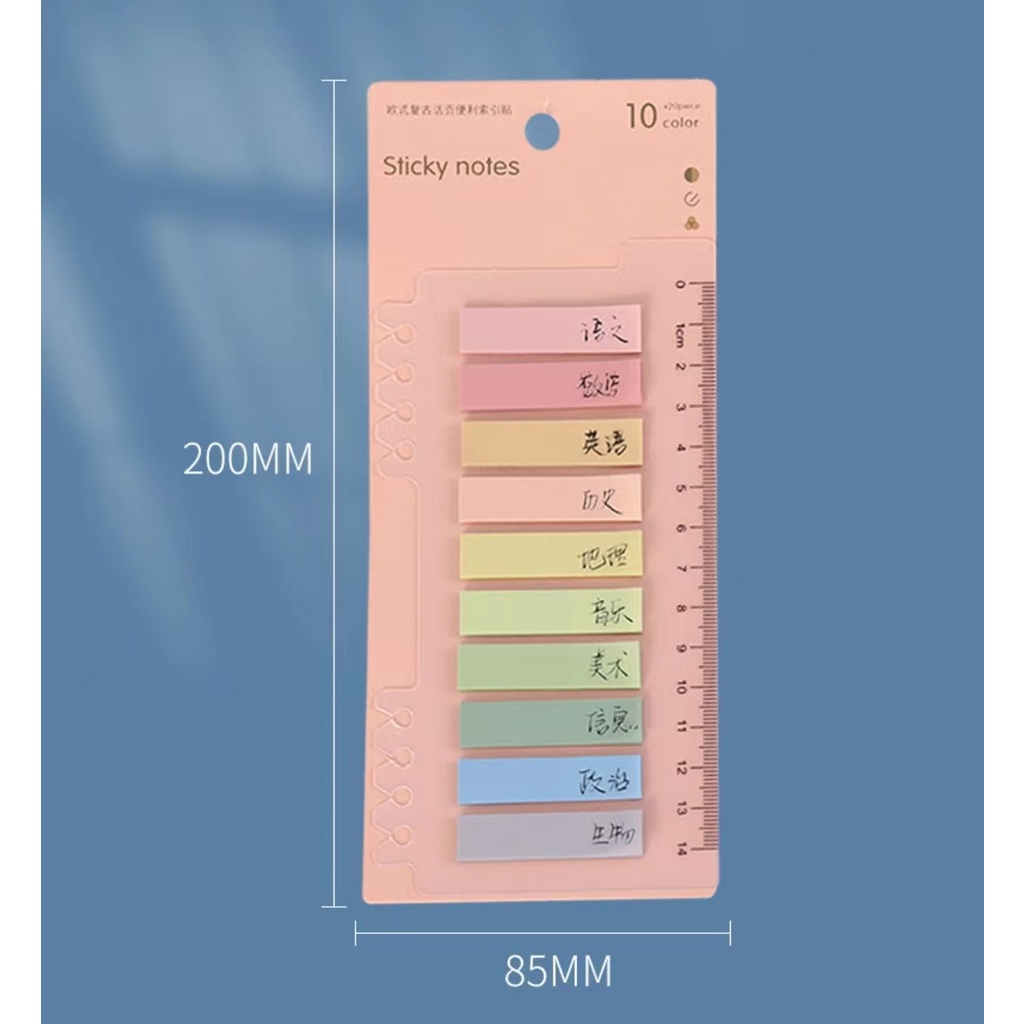 200pcs Colorful Sticky Note Memo Pad Lable Sticker Bookmarks Notepad ...