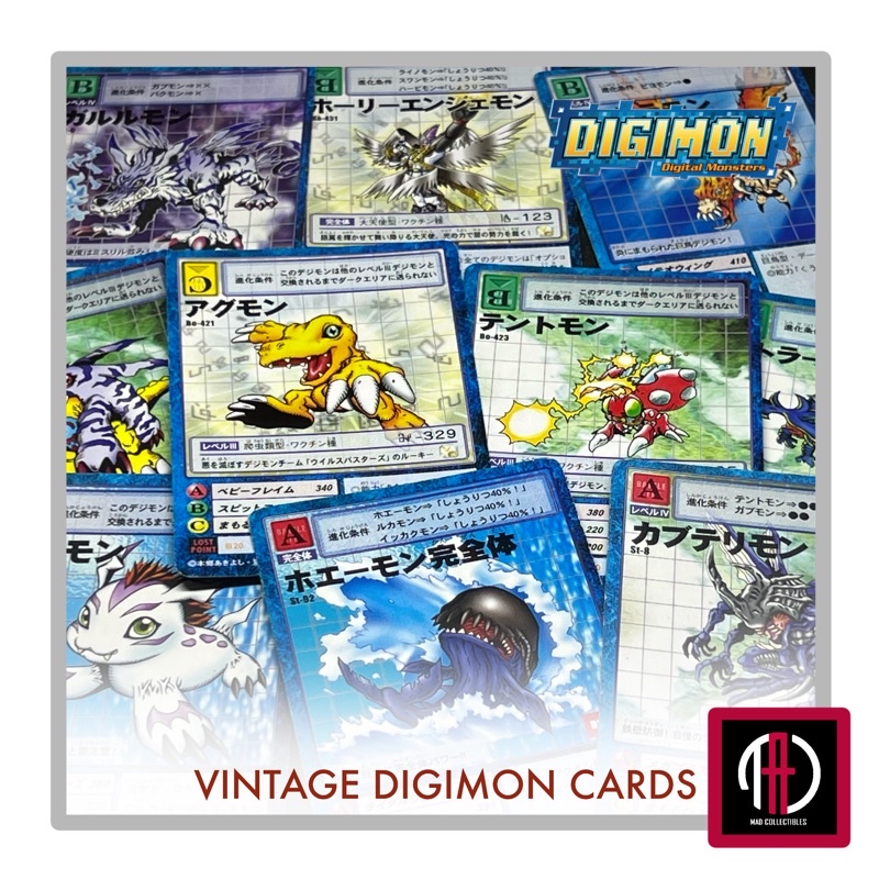 Vintage Digimon TCG Singles - Assorted Cards - Agumon Gomamon Gabumon ...