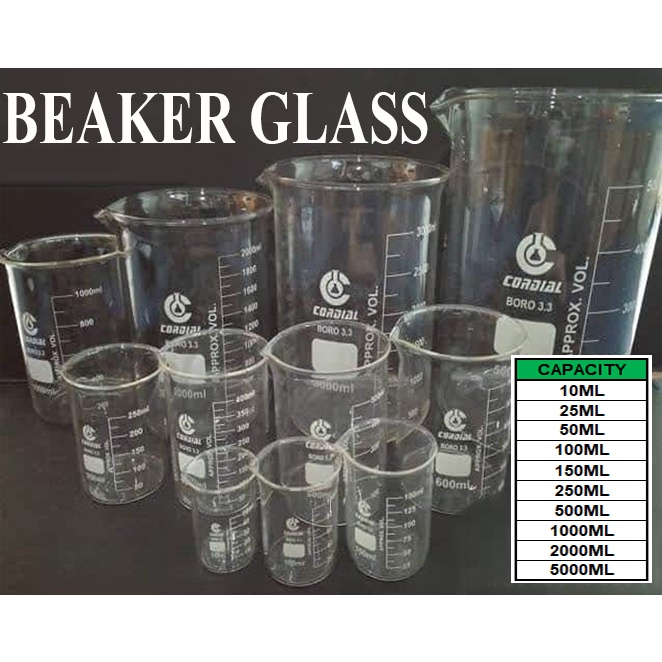 Beaker Glass Heat Resistant Laboratory Equipments | Shopee Philippines