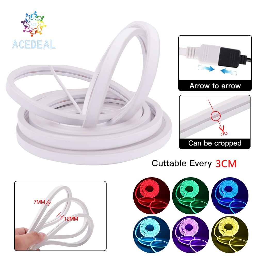 DC12V 5M NEON RGB LED Strip Flex Neon Rope Lights Bleutooth Control ...