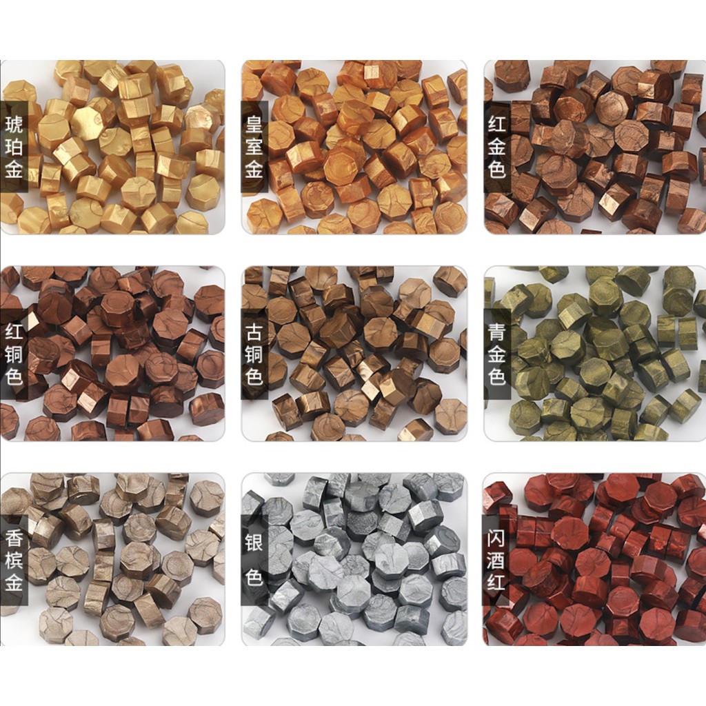 Wax Shellac Set Metal Metallic Color 100 Tablets 9 Colors | Shopee ...