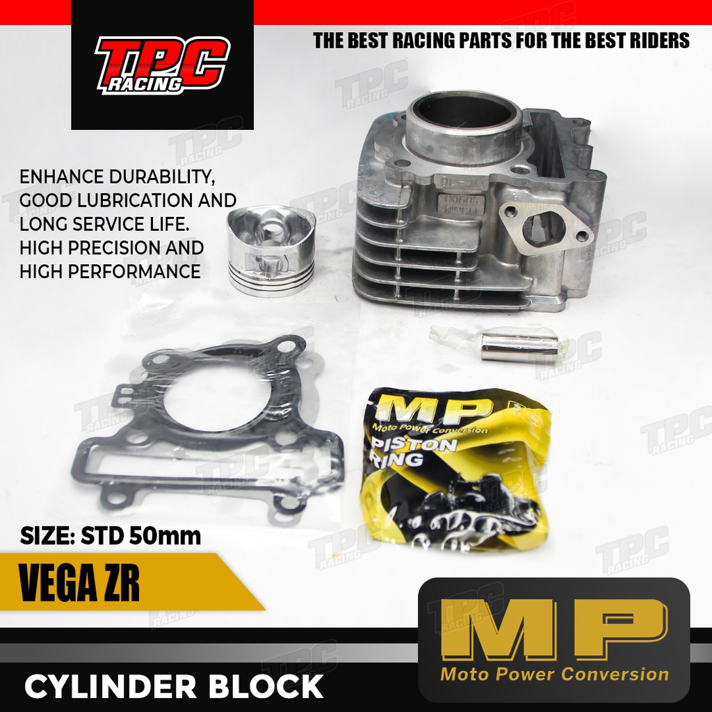 TPC MP CYLINDER BLOCK (STEEL) VEGA ZR 58MM 50MM | Shopee Philippines