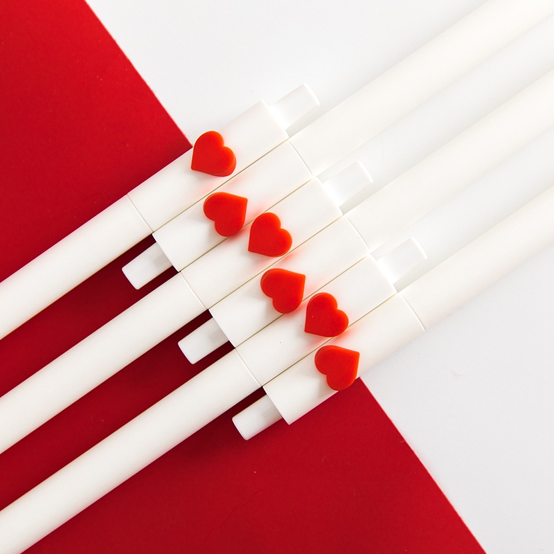 PenLab 1pcs Heart Letter Pen Cute Red Love 0.5mm Ballpoint Black Color ...