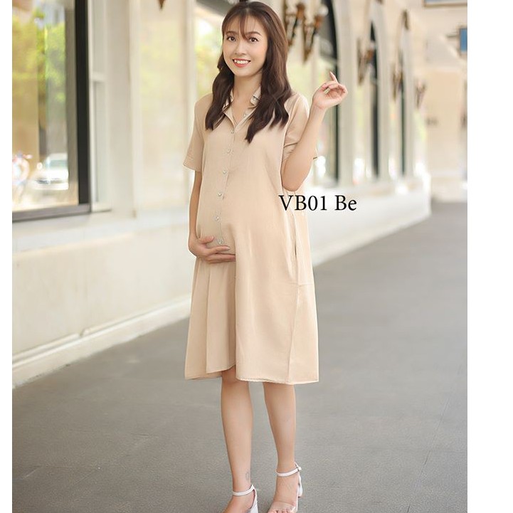 Office maternity dress, office maternity dress with collar, short ...