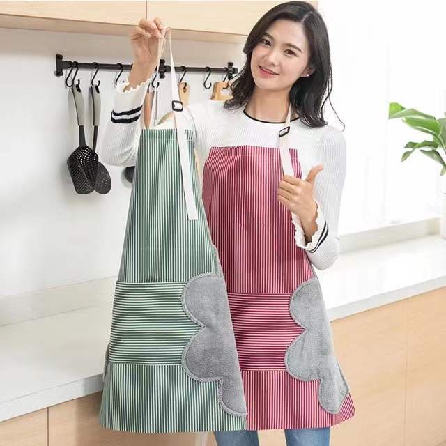 Erasable Hand Apron with Pockets Waterproof Adjustable Kitchen ...