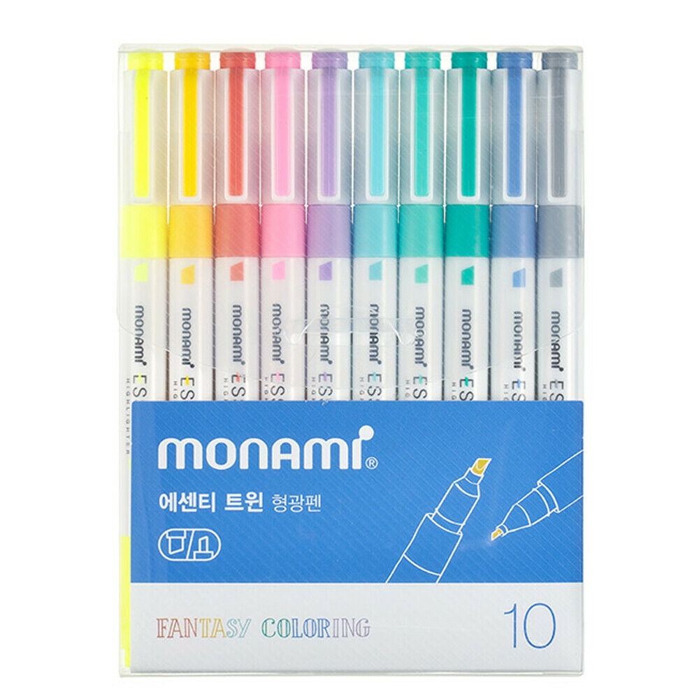 Monami korea Essenti Twin (2mm/4mm) Highlighter Pastel Color Fantasy ...