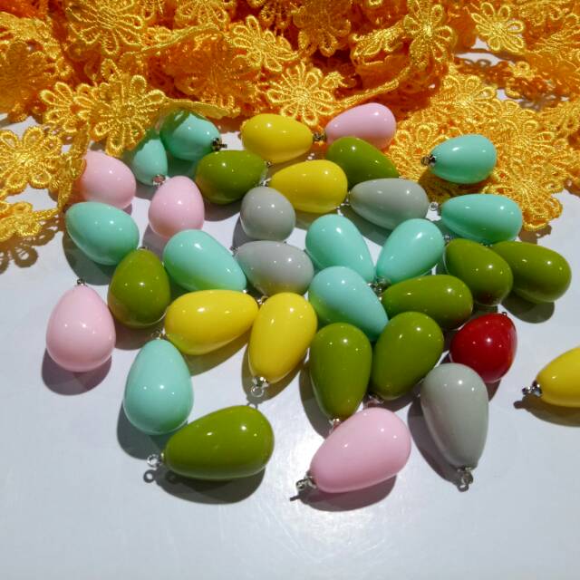 2cm shiny dove drop pendant (6pcs) | Shopee Philippines