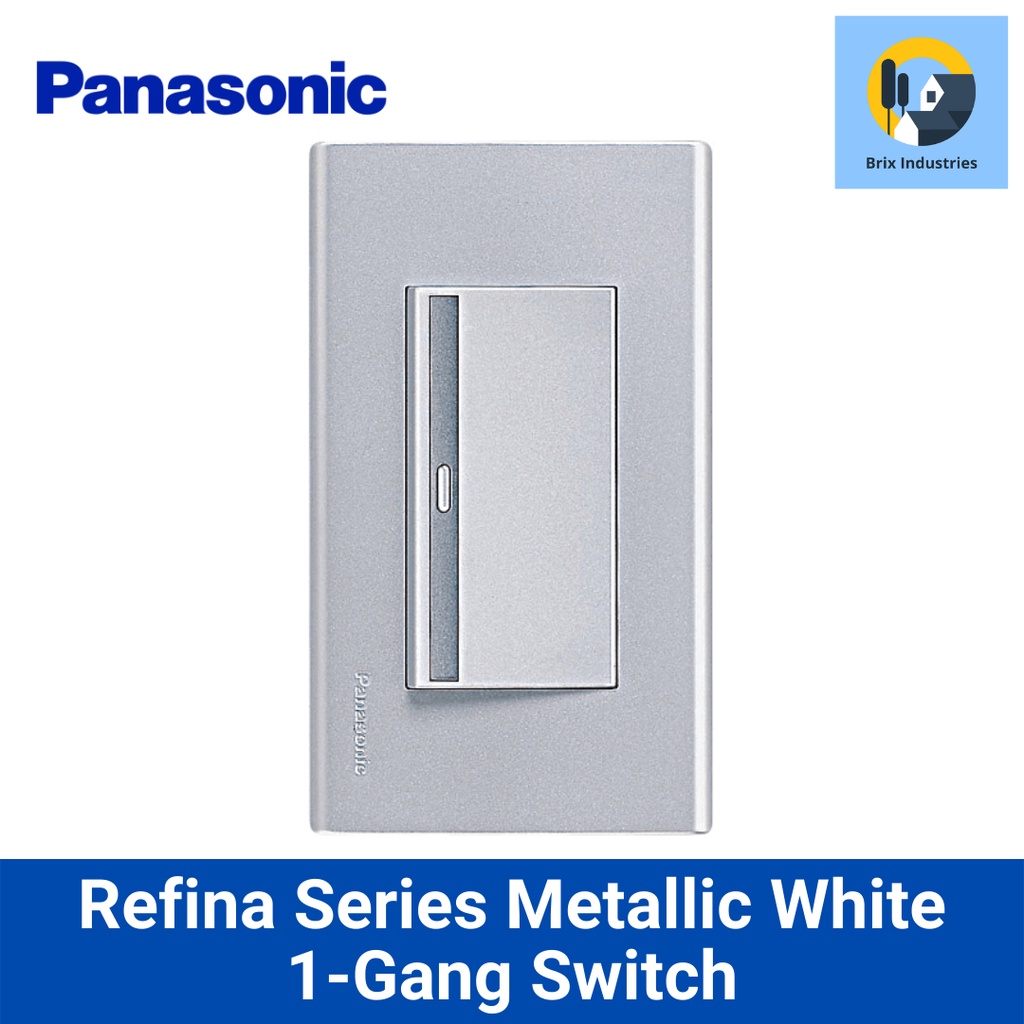 Panasonic Metallic White Refina Series 1 Way Switch Set 1 2 or 3 Gang ...