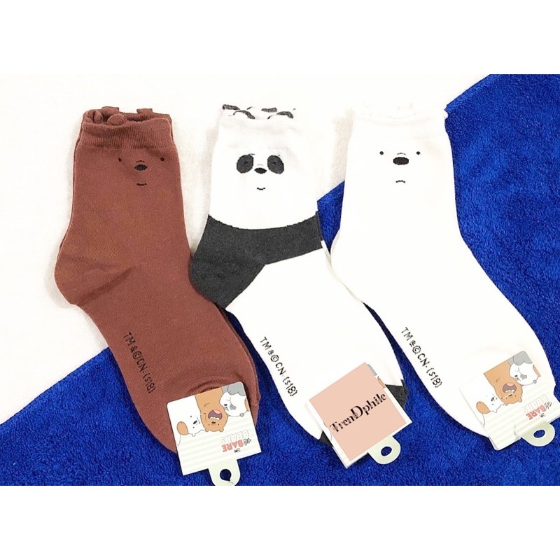 Korean Socks •We Bare Bears Socks | Shopee Philippines