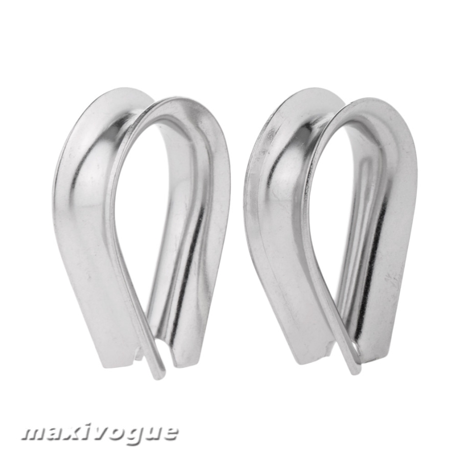2 Pcs Steel Wire Rope Cable Thimbles 2mm 2.5mm 3mm 4mm 5mm 6mm 7mm 8mm ...