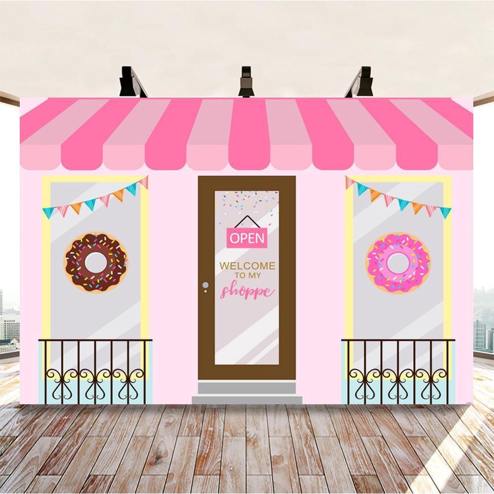 Candy Bar Donut Shop Photography Backdrops Sweet Shop Birthday Theme ...