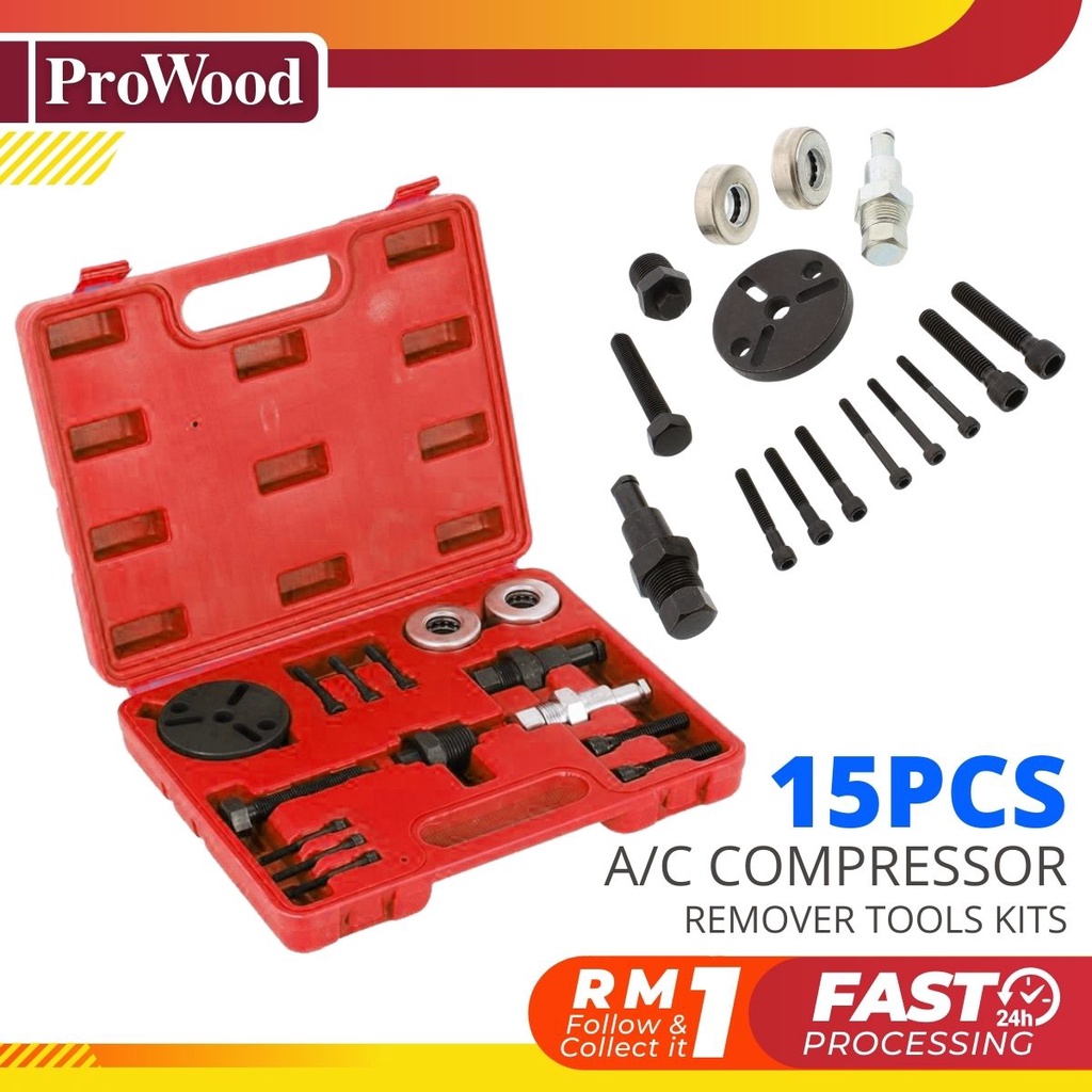 15PCS Air Condition Compressor Remover Tools Automotive A/C Remover ...