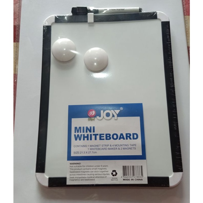 Mini whiteboard joy brand size: 21.3x27.7cm | Shopee Philippines