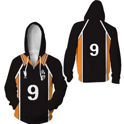 Haikyuu Hoodie Karasuno Koukou Sweatershirt Hinata Shoyo Jacket Tobio ...