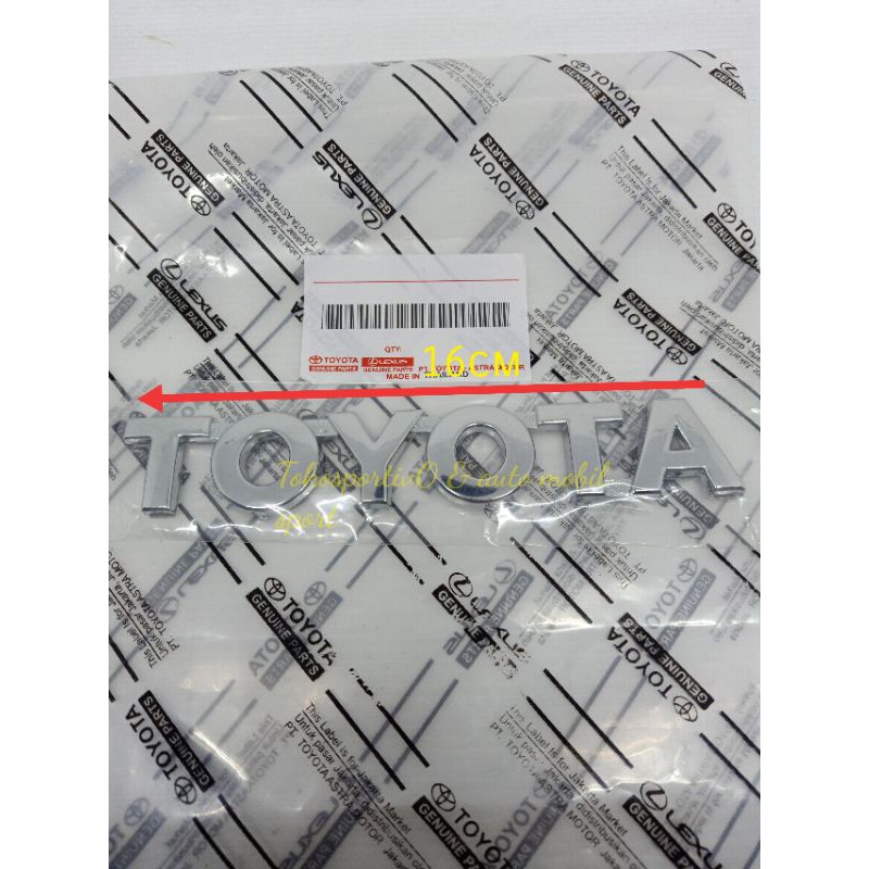 Emblem Letter Sticker Logo Emblem of the Toyota writing chrome, patch ...