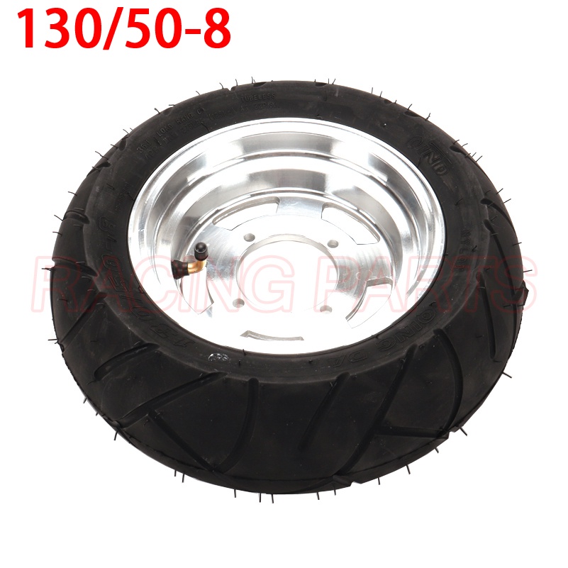 8 Inch 130/50-8 rear wheel Tubeless Tyres vacuum rims For Honda Monkey ...