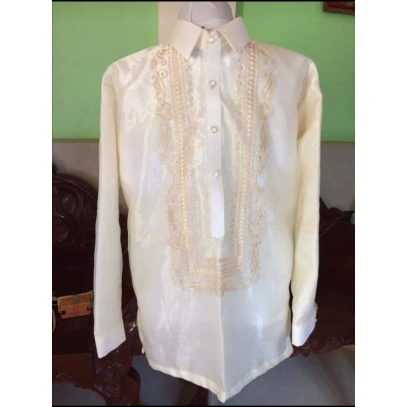 Barong tagalog pinya organza with lining 🇮🇹 | Shopee Philippines