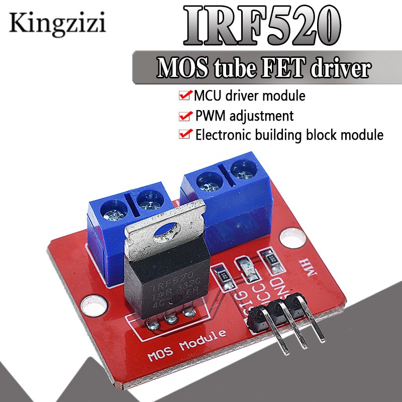 0-24V Top Mosfet Button IRF520 MOS Driver Module For Arduino MCU ARM Raspberry pi | Shopee ...