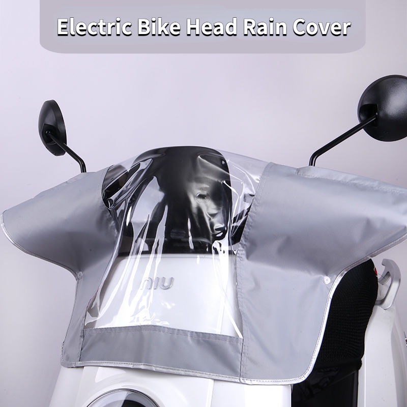 Electric Bike Head Rain Cover Rainproof Cycling Electric Bicycle ...