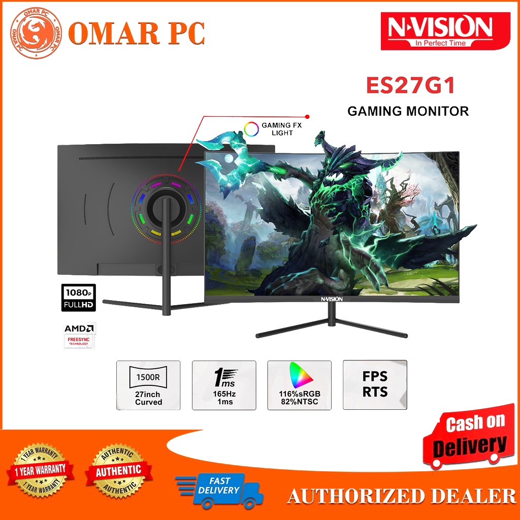 BRANDNEW NVISION ES27G1 pro & ES32G1 165Hz GAMING MONITORS | Shopee ...