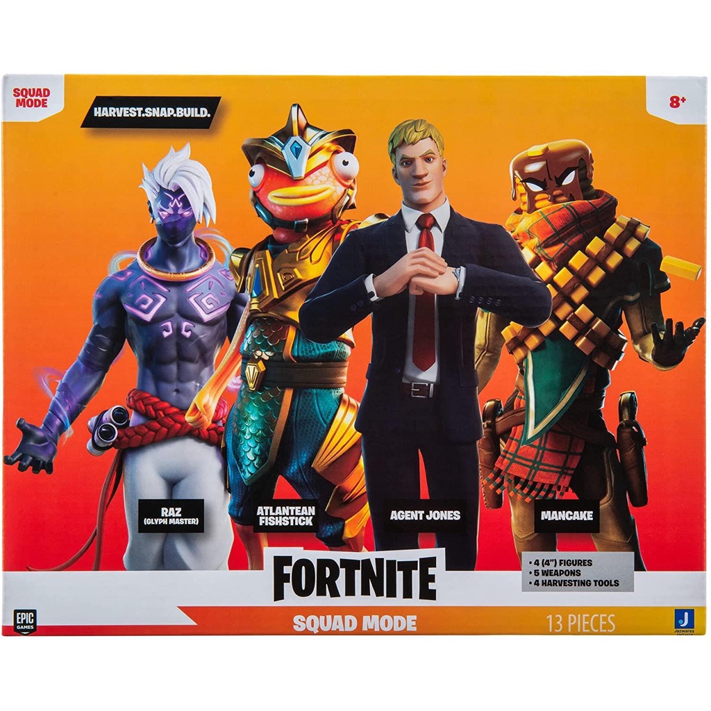 Fortnite Fortnite 3.75" Solo Squad Four Suit Cowboy Cavalry Bomber Box ...