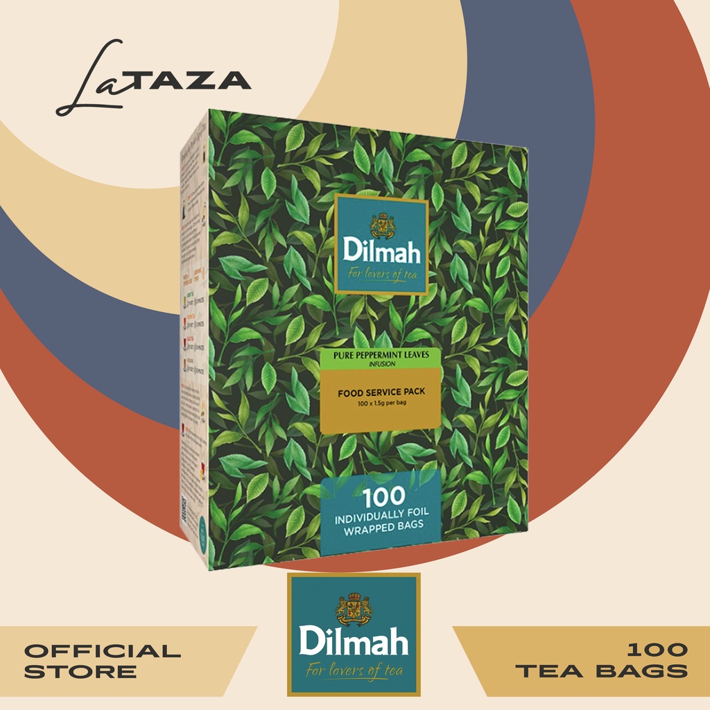 Dilmah Infusion Tea Pure Peppermint - Foil Envelope 100s | Shopee ...