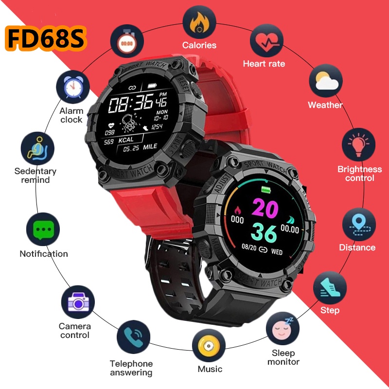 FD68S New Smart Watches Men Women Bluetooth Smartwatch Touch Smart ...
