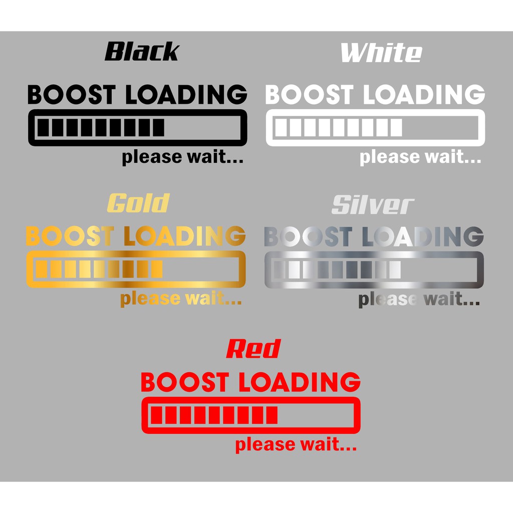 Boost Loading Please Wait Sticker Decal for Motor Car | Shopee Philippines