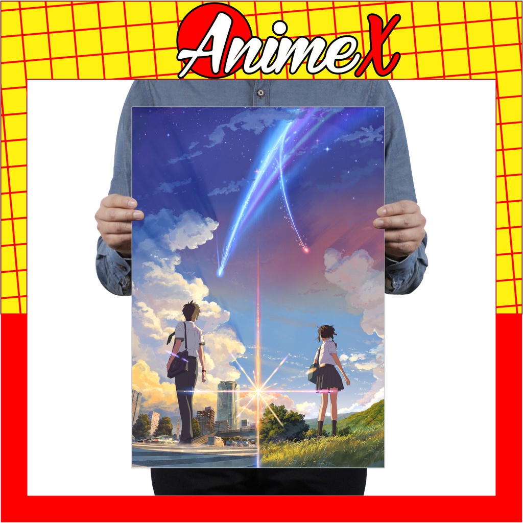 Your Name Cartoon Wall Poster - What's Your Name - Kimi No Na wa ...