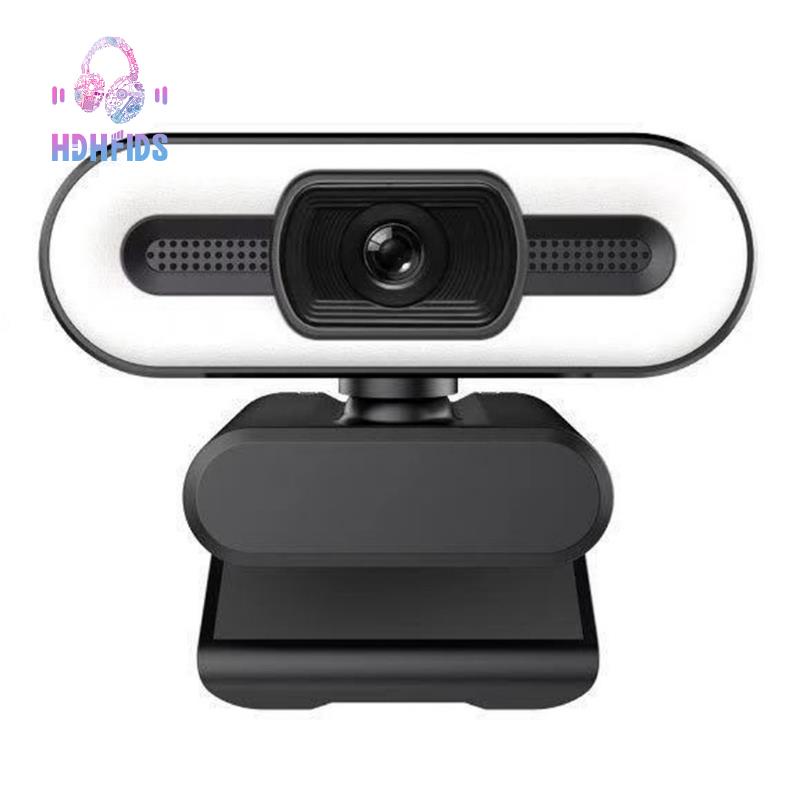 HD Camera with Ring Light Built-in Microphone Auto Focus USB Plug-And ...