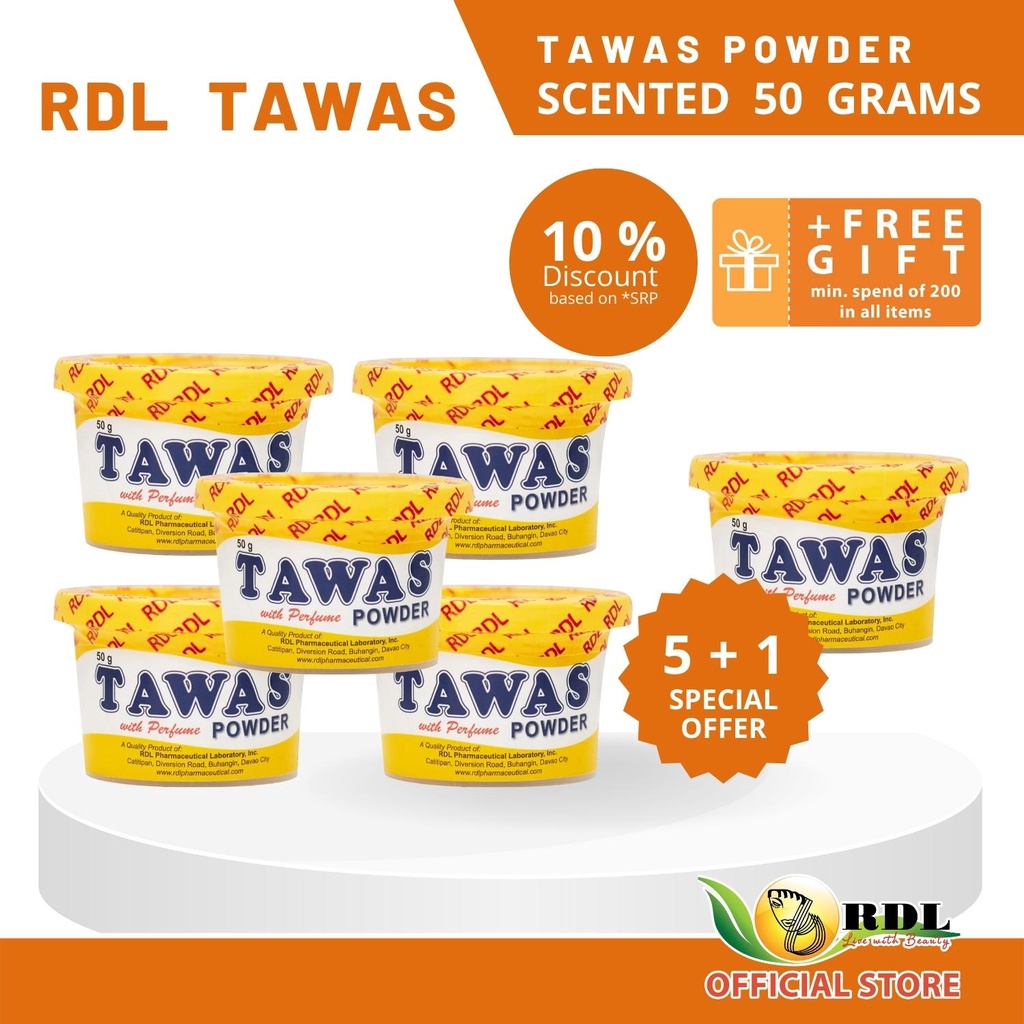 RDL Tawas Powder Scented 5+1 (YELLOW) | Shopee Philippines