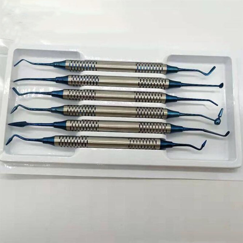 6Pcs Dental Instrument Composite Resin Filling Spatula Titanium Plated ...