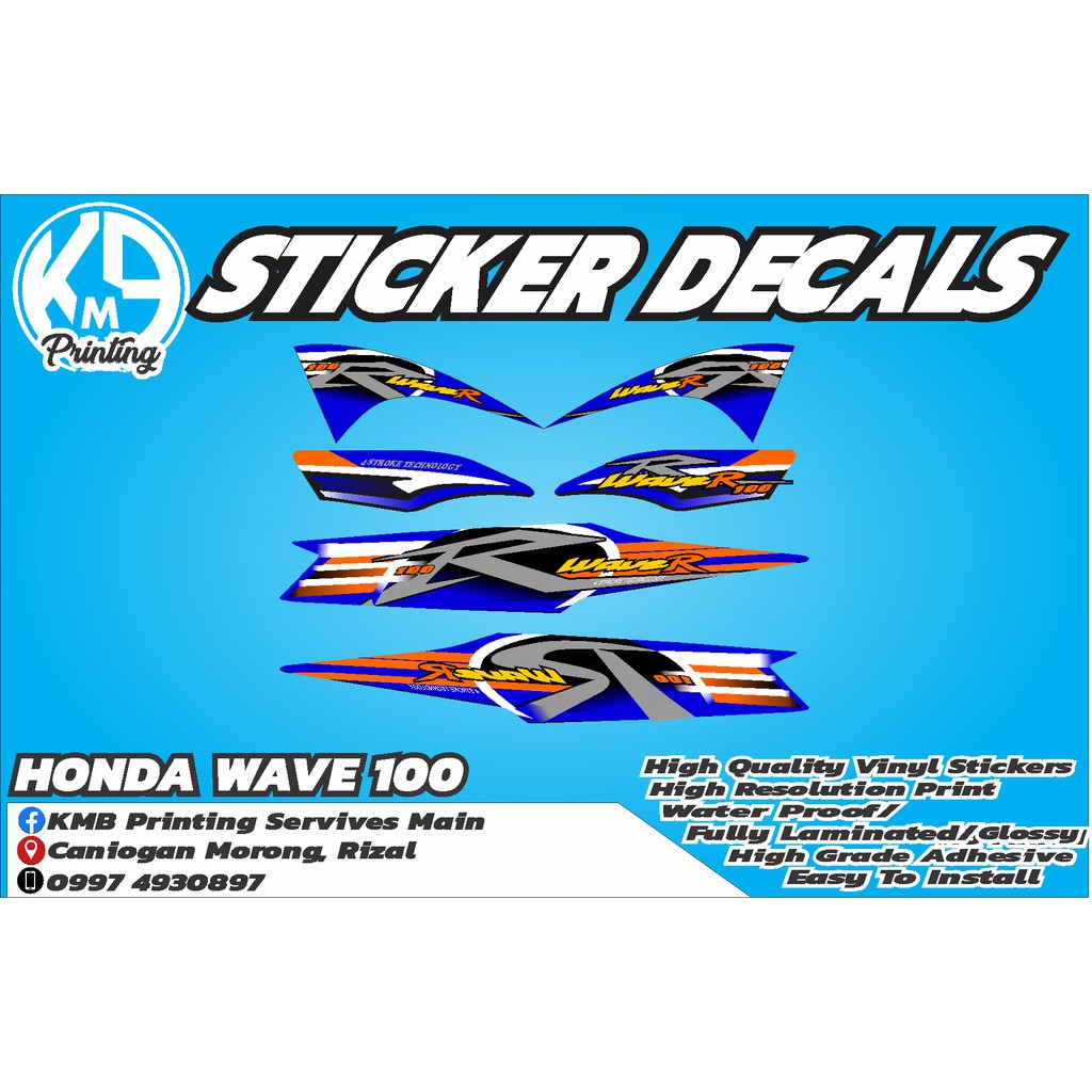 Honda Wave Sticker Decals | Shopee Philippines