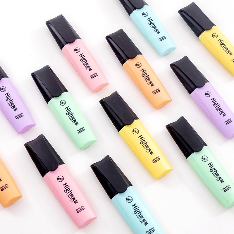 Highlighter Pen Cartoon Macaron Color Highlighter Color Markers ...