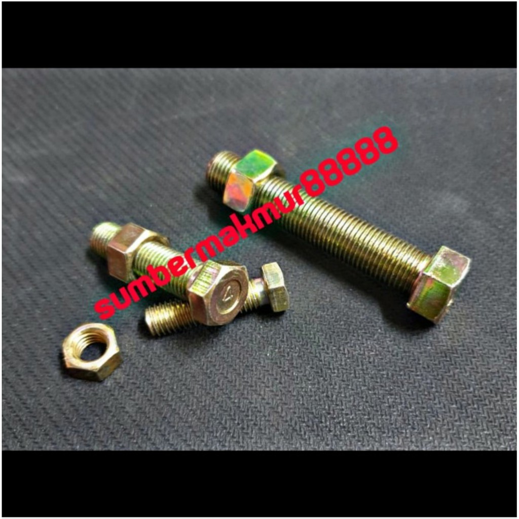 Yellow bolt nut / bmk M 14x100 | Shopee Philippines