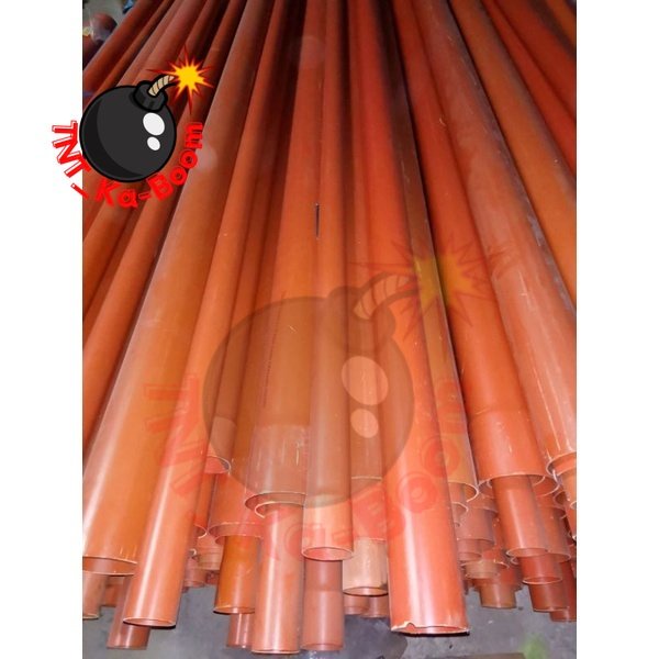 PVC "Neltex" MAKAPALPipe ORANGE Pipe " 11/2" 50mm | Sold per 50cm ...