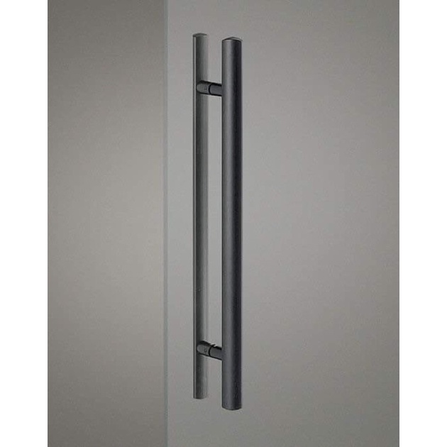 H - type handle Stainless matte black finish door handle (32mm ...