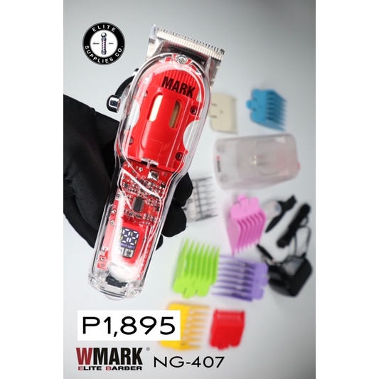 Wmark NG 407 Transparent Red with charging stand 6500 rpm ng407 Elite ...
