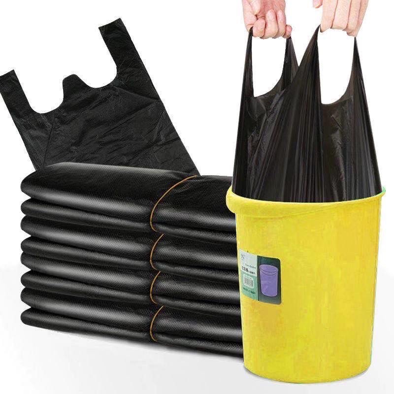 Artur40 pieces Black Disposable Trash Bag Thick Garbage Plastic For ...