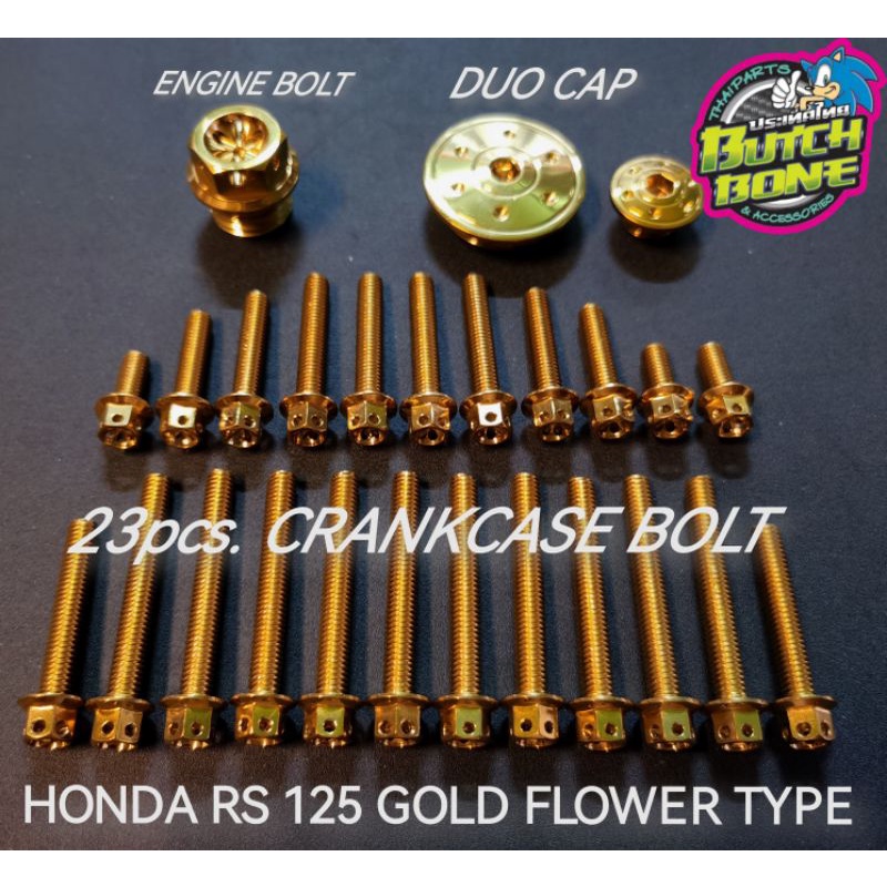 HENG CRANKCASE BOLT-DUO CAP-ENGINE SET WAVE 100/125 HONDA RS 125/150 ...