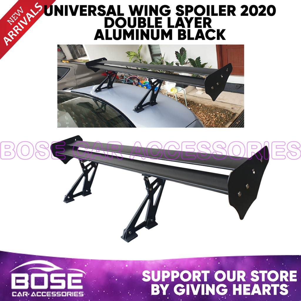 2020 Universal Car Spoiler Double layer for Sedan Racing Car Aluminum ...