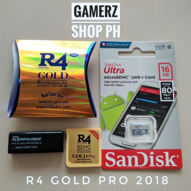 R4 GOLD PRO 2020 for DS DSi 3DS NTRBOOT 8GB / 16GB R4i | Shopee Philippines