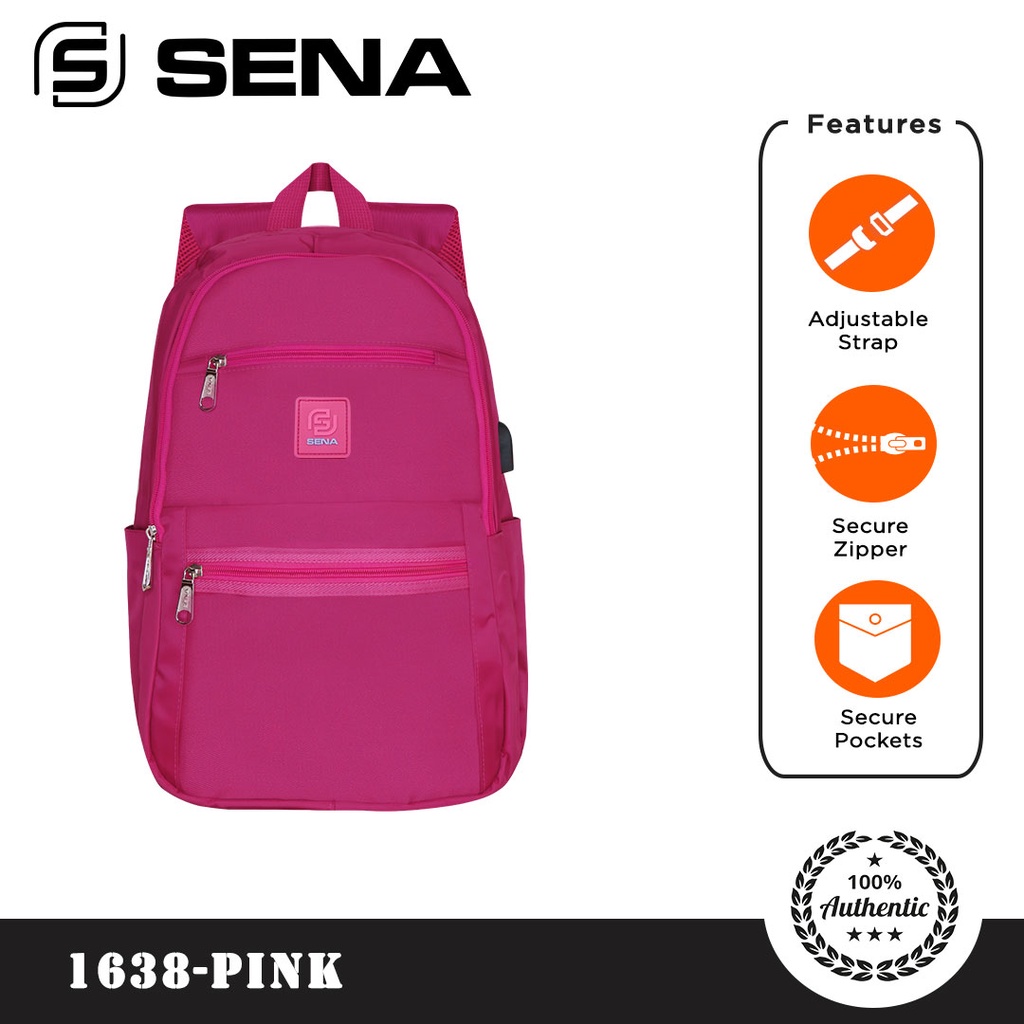 SENA-1638 Backpack Plain | Shopee Philippines