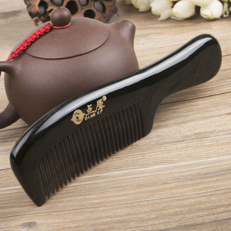 hair comb ۩Dian Rhino natural buffalo horn comb special thickened ...
